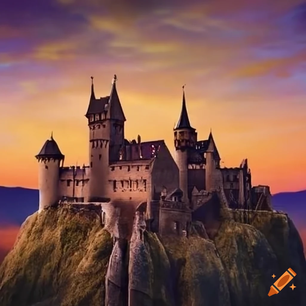 Castle architecture on Craiyon