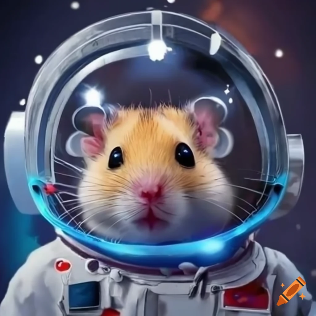 Cool astronaut hamster meme on Craiyon