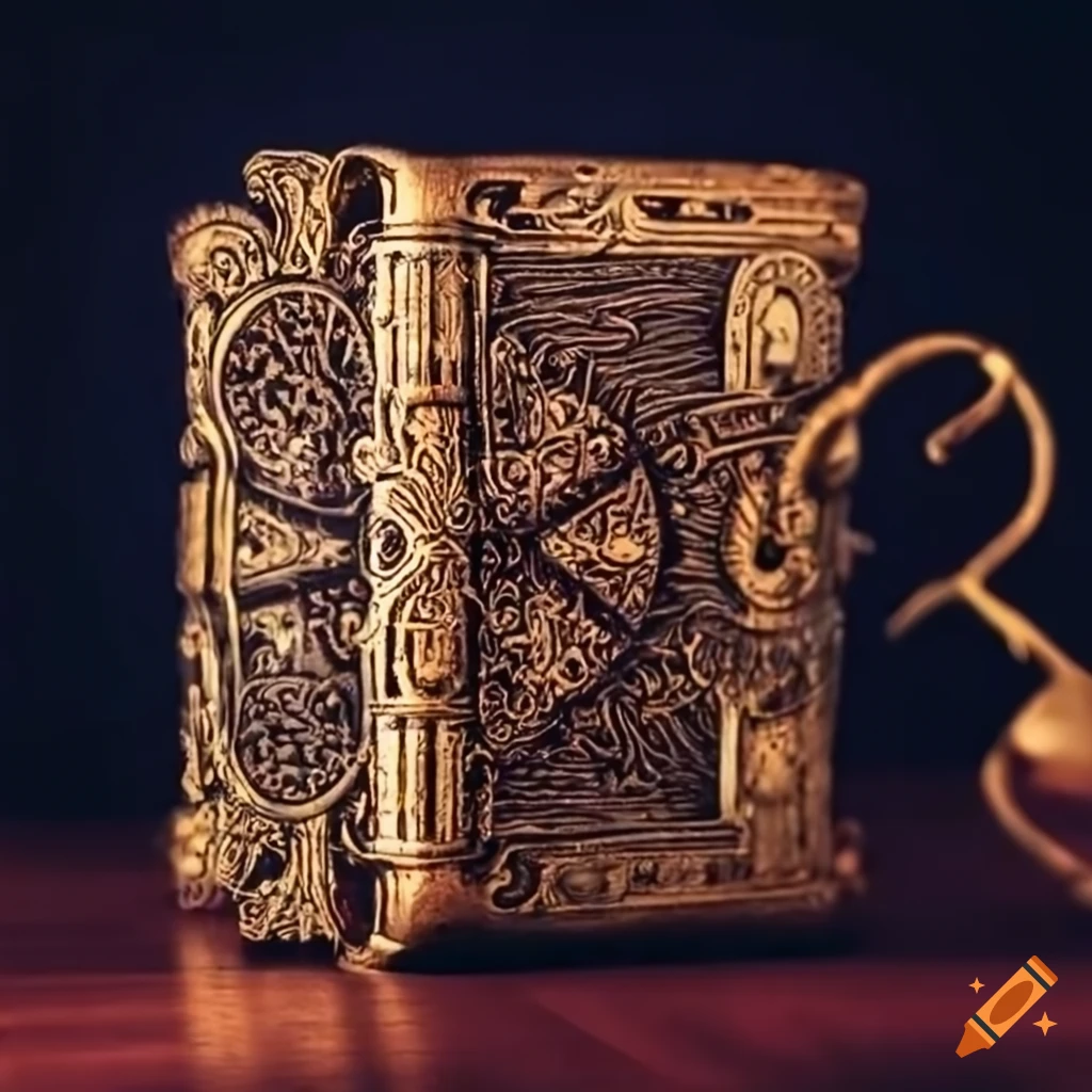 Illustration of an ancient tome with intricate symbols revealing ...