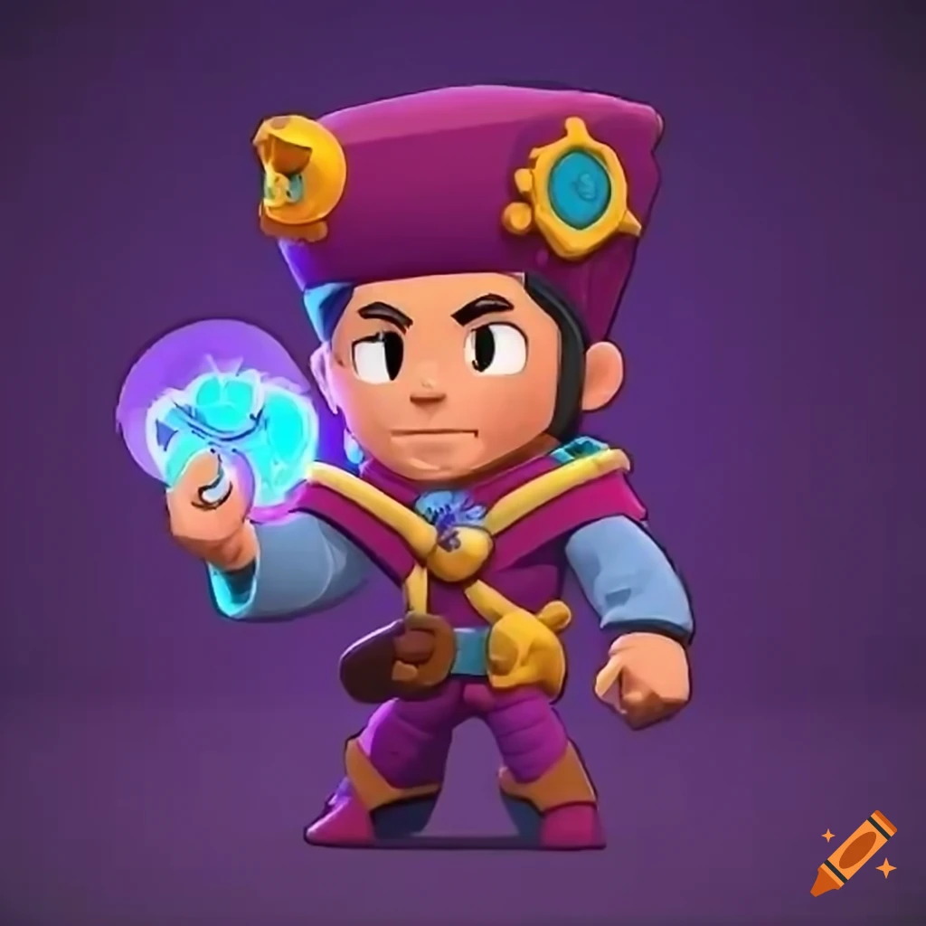 Enchanting boy wizard character concept for brawl stars with magical ...