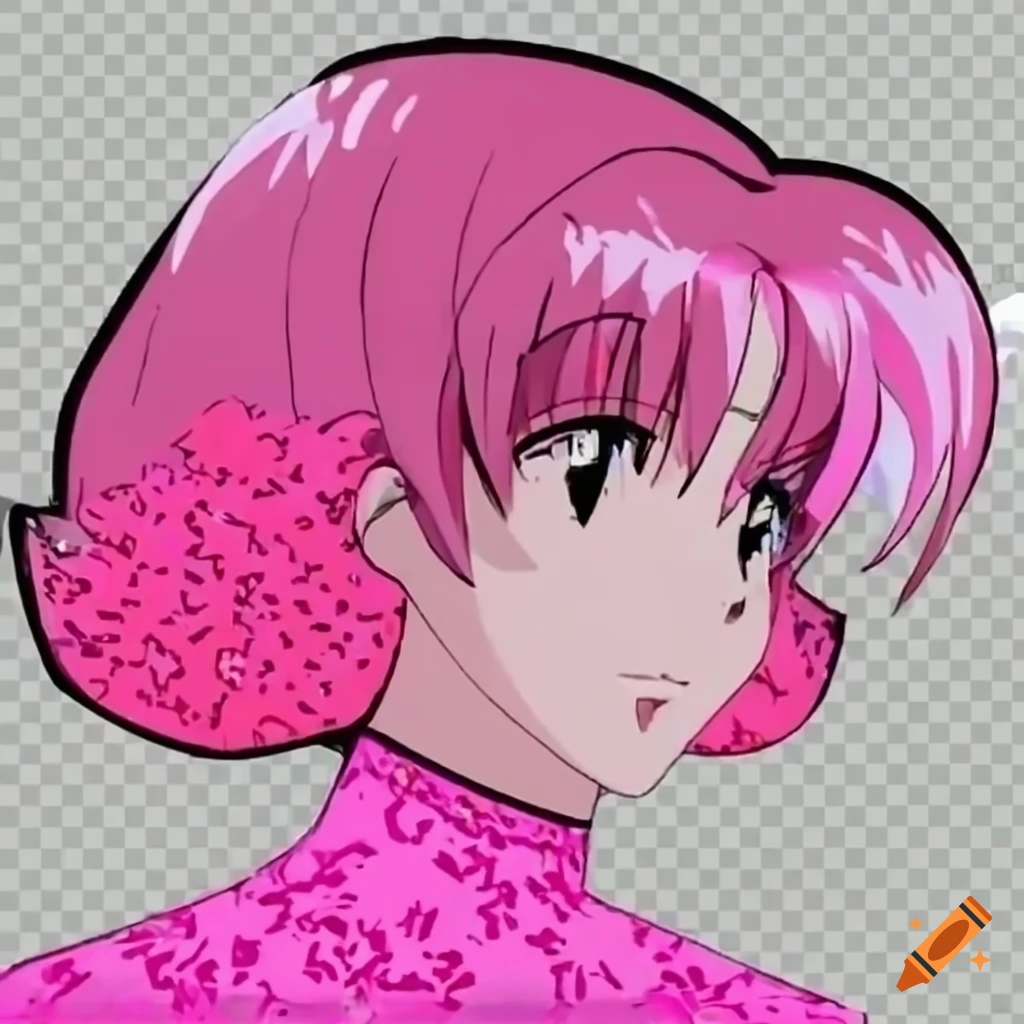 Shiny 3d pink diamond with japanese anime text on Craiyon