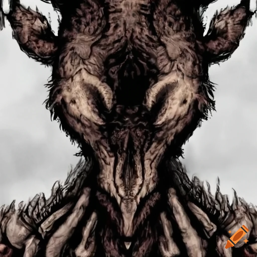 Wendigo creature on Craiyon