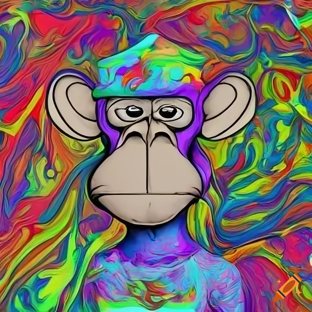 Colorful psychedelic nft art with abstract and street art influences on ...