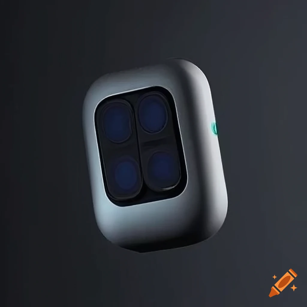 Compact and portable MagSafe solar charger with modern design on Craiyon