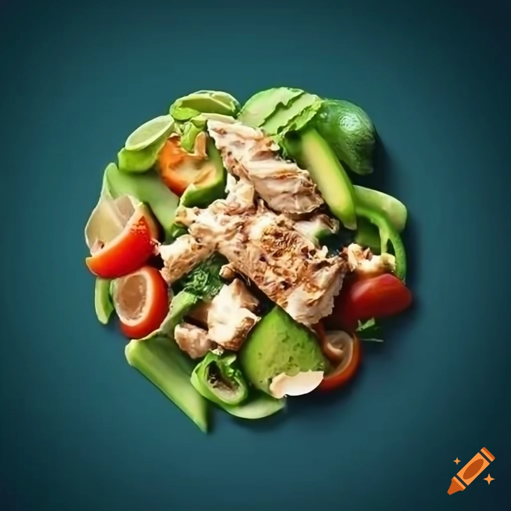 Vibrant collage with visuals of fresh avocado, chicken salad, before ...