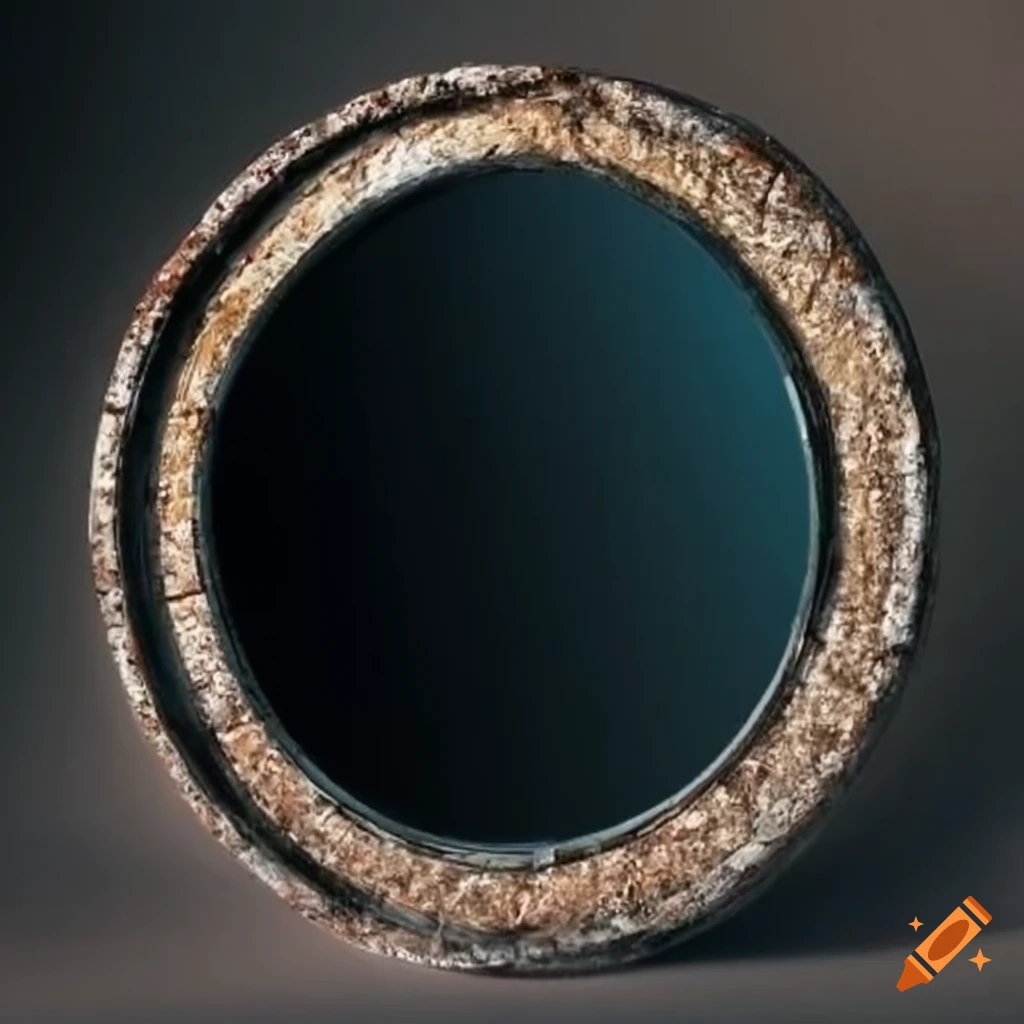 Stone mirror on Craiyon