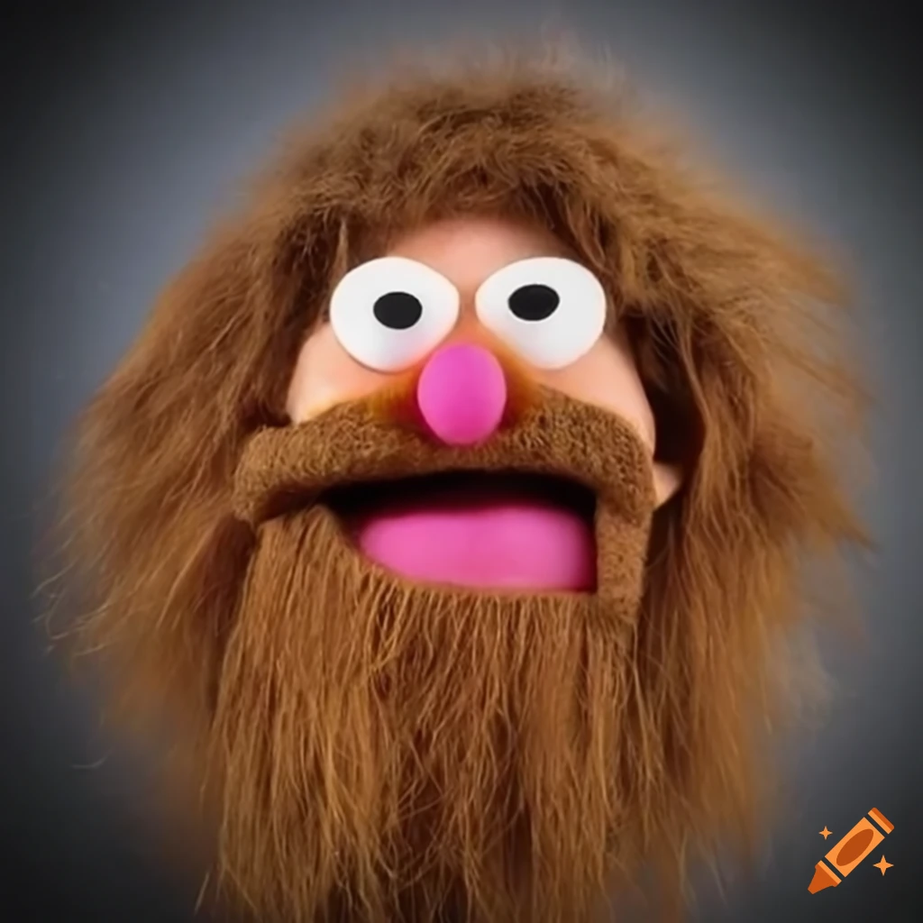 Fake beard on a muppet on Craiyon