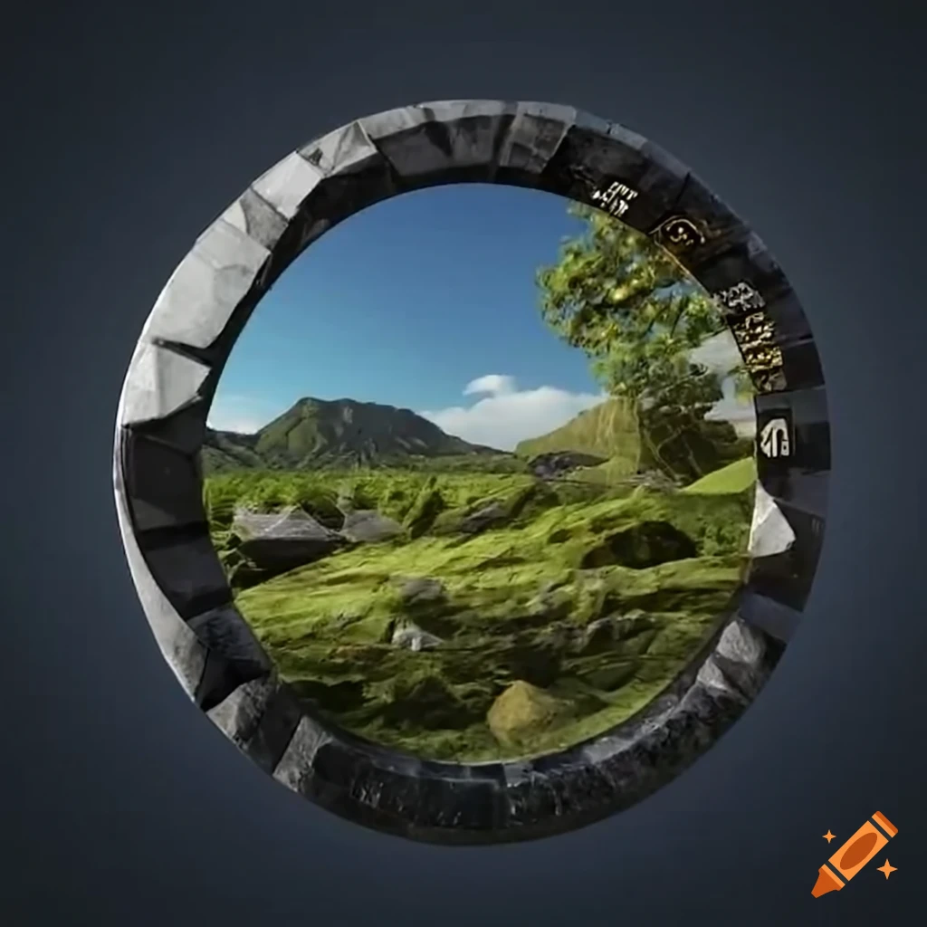 Stone mirror on Craiyon