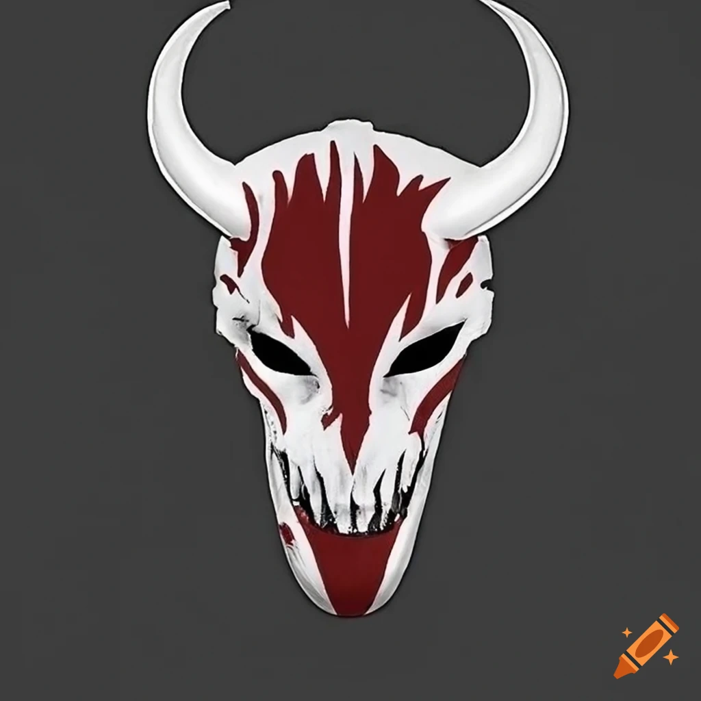 Bleach logo with horned mask on Craiyon