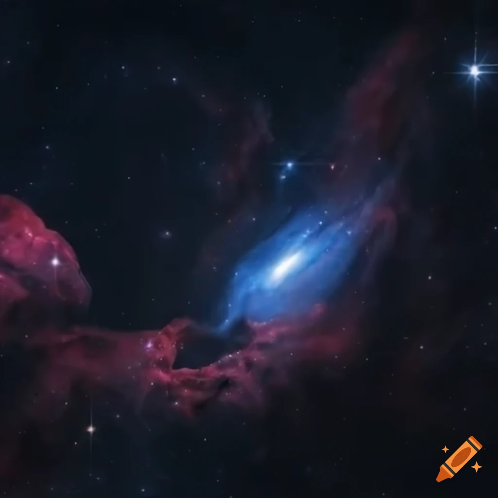 Star Wars battle scene in vibrant nebula-filled galaxies on Craiyon