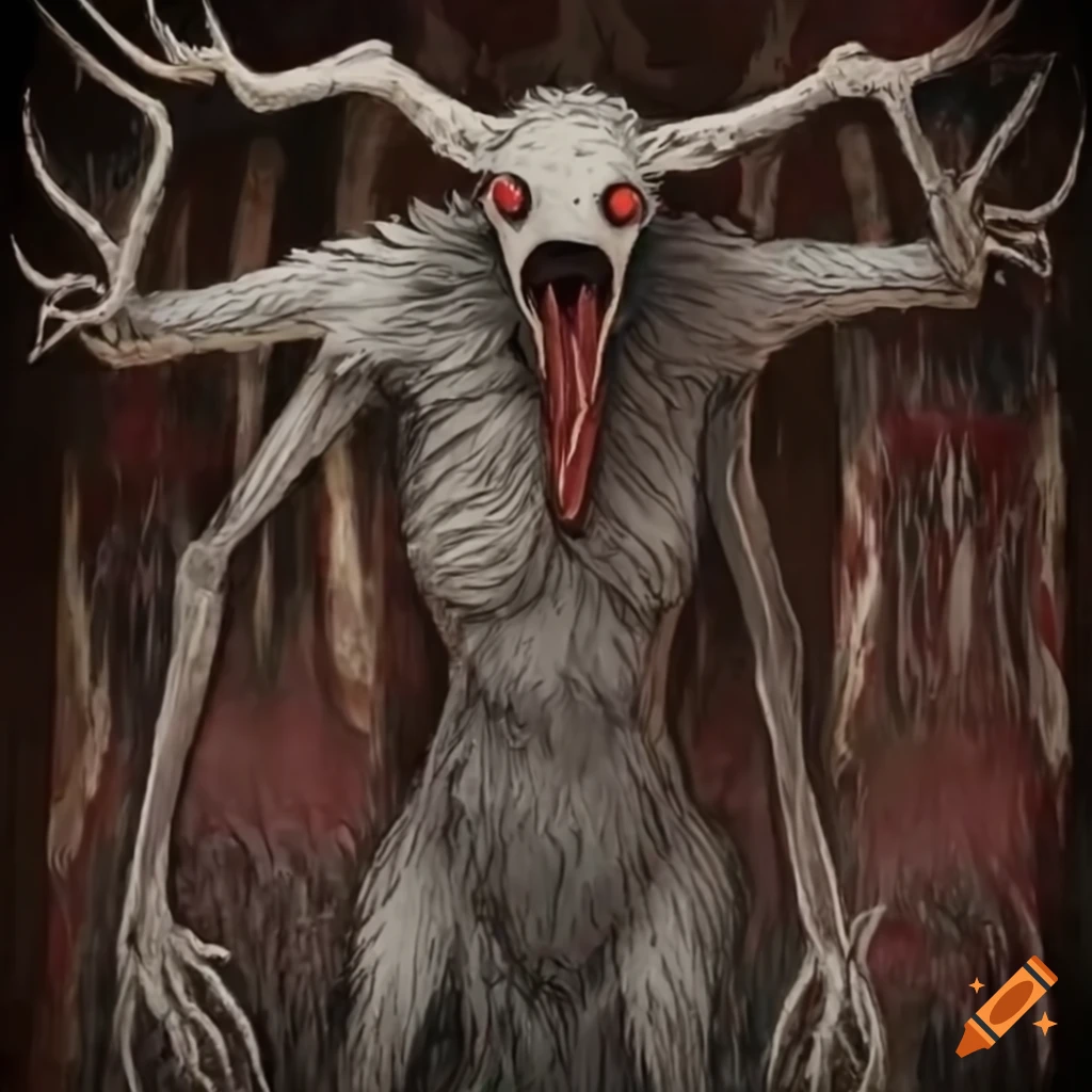Wendigo creature on Craiyon