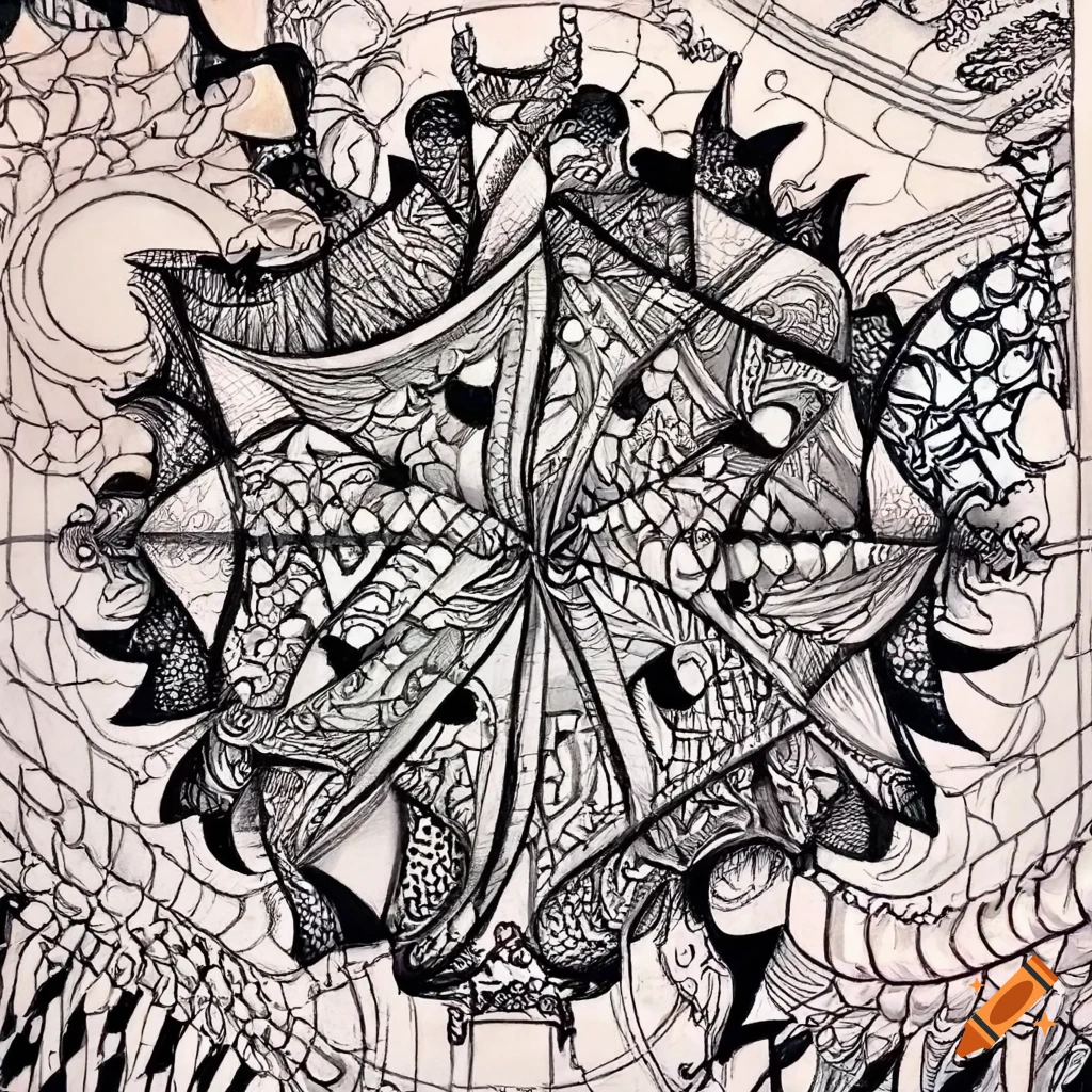 Zentangle artwork tribute to tainan's history and culture on Craiyon