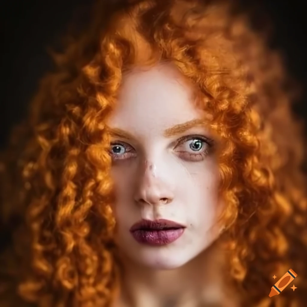 Beautiful ginger elf woman with intricate freckles on Craiyon