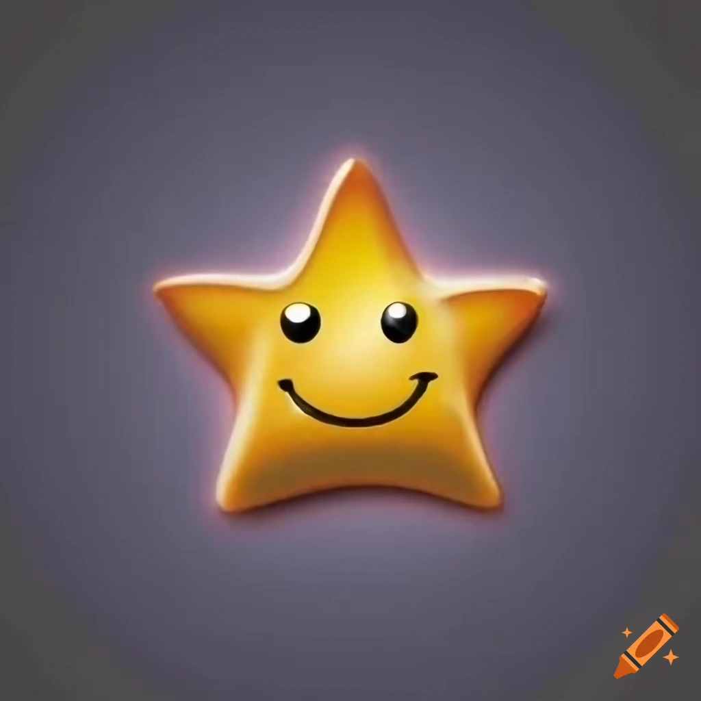 Smiley face on a star shape on Craiyon