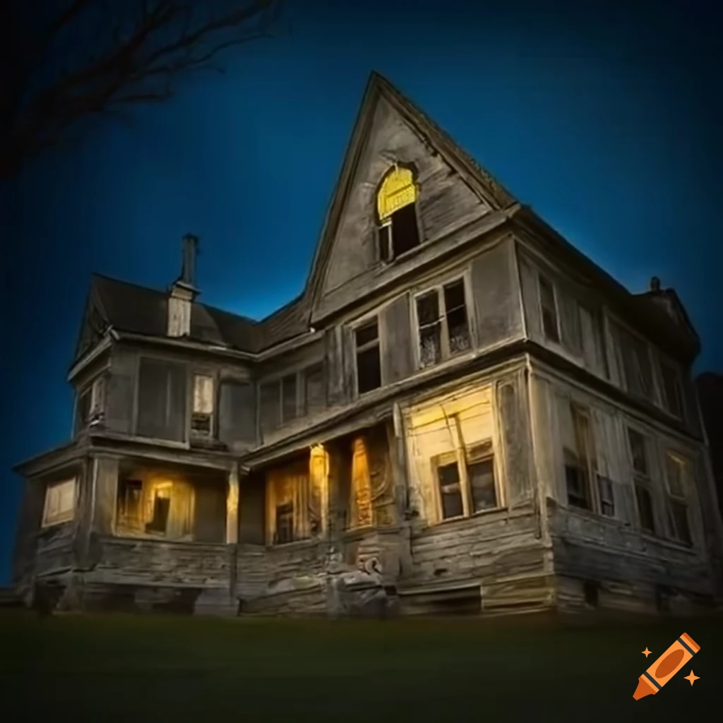 Scary house on Craiyon
