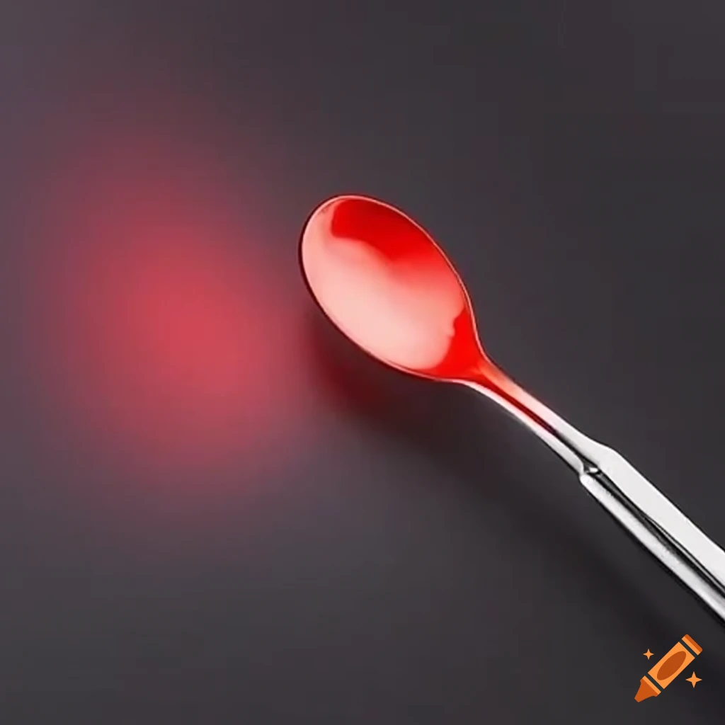Anti-burn cooking spoon with high-temperature warning feature on Craiyon