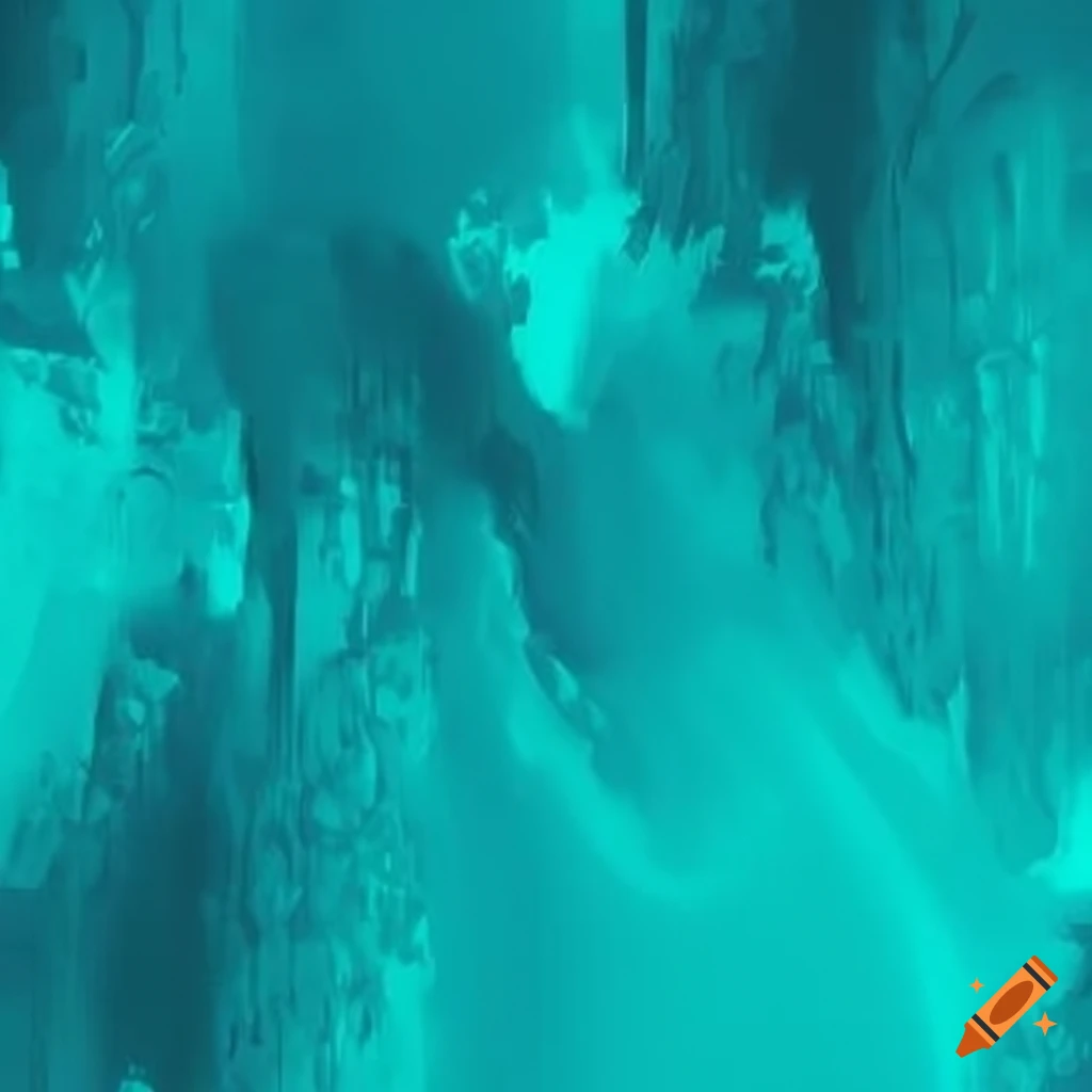 Ominous turquoise pattern on Craiyon