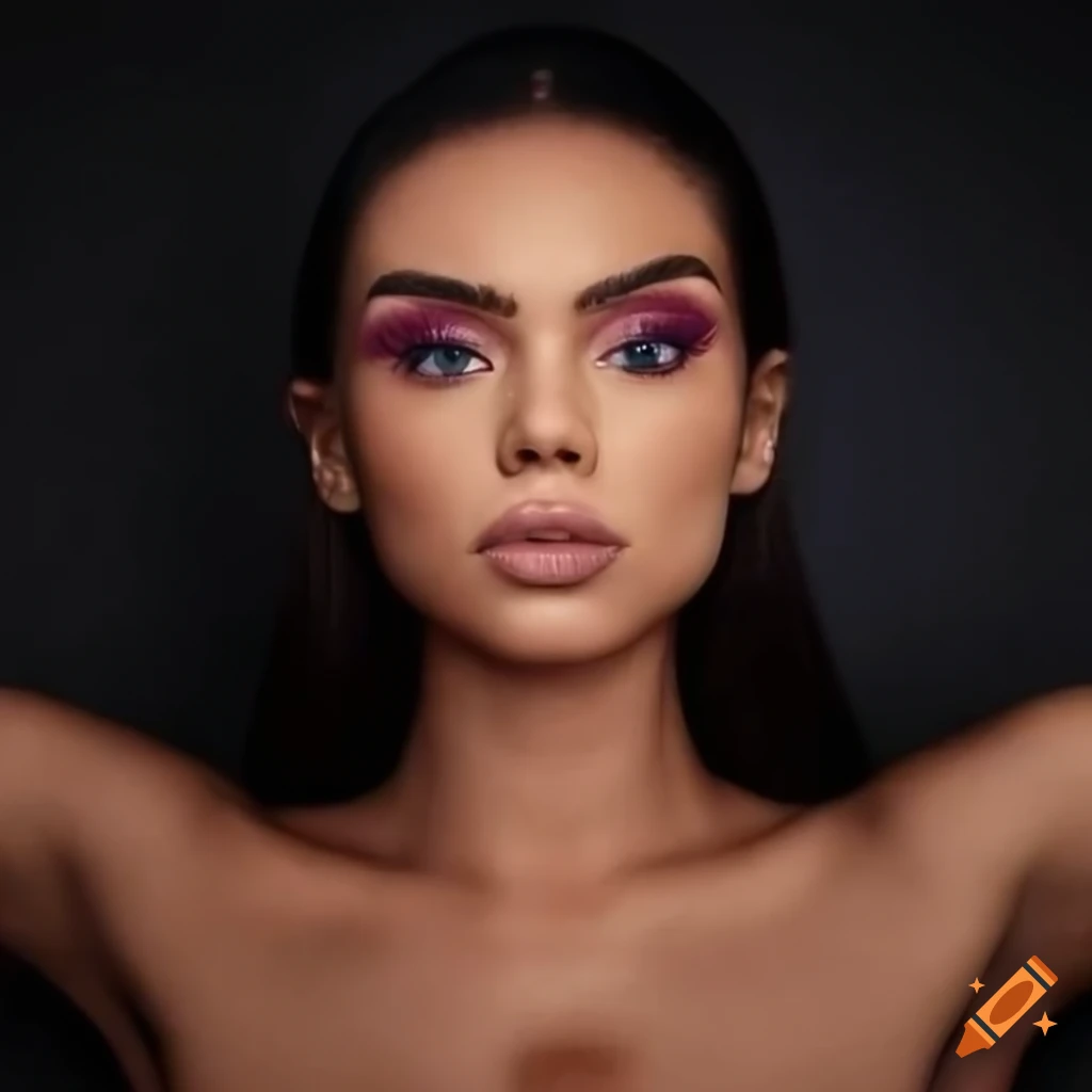 Instagram model moisturizing her skin on Craiyon