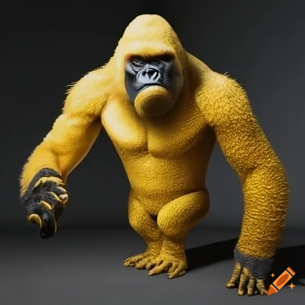 Yellow gorilla tag on Craiyon