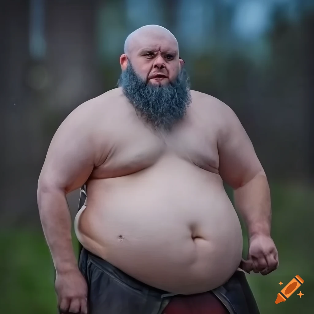 Fantasy dwarf with long beard and leather loincloth on Craiyon