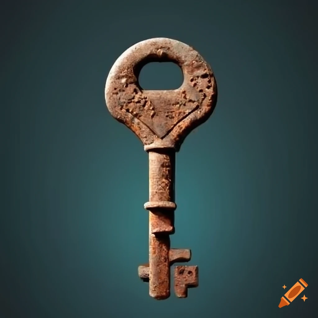 Old rusty key design on Craiyon