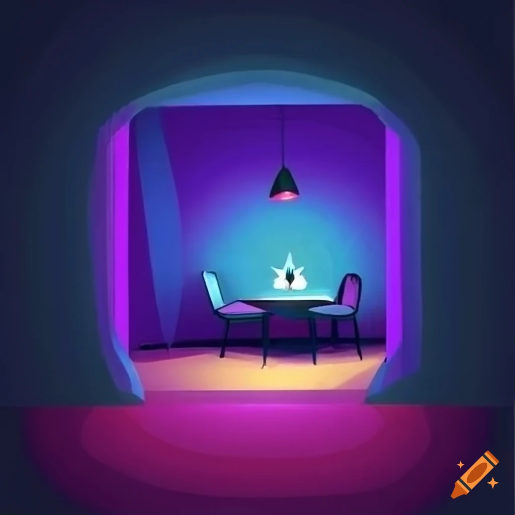 Dimly lit and cluttered interrogation room with tense atmosphere on Craiyon