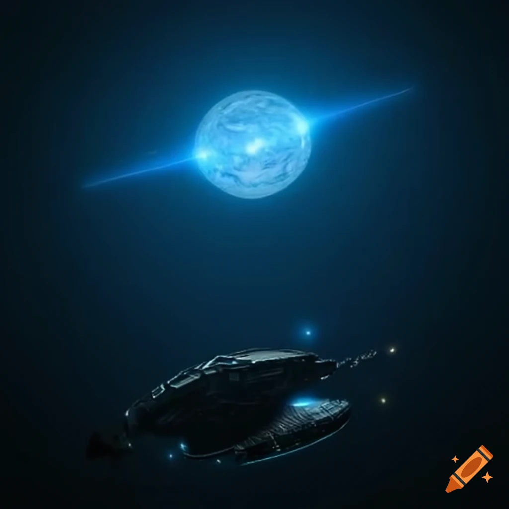 Futuristic tourist space ship orbiting earth on Craiyon