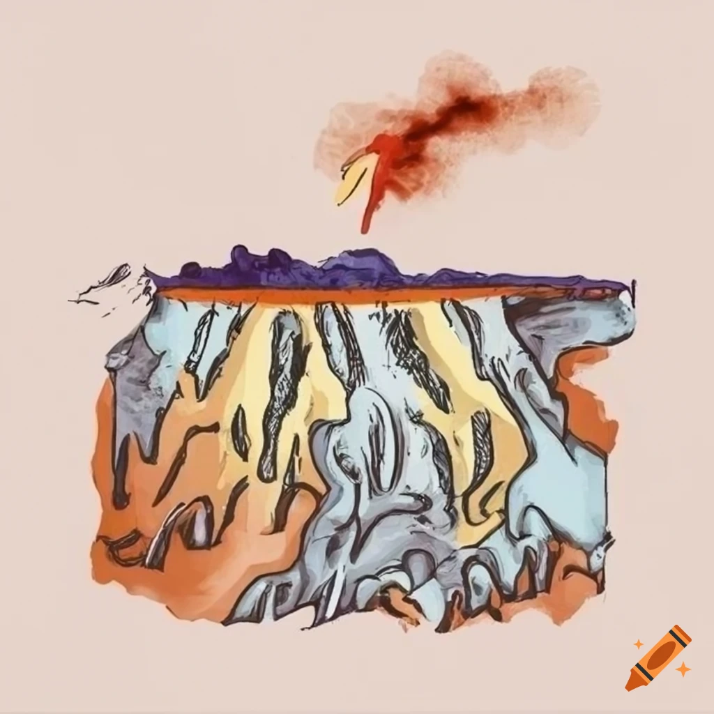 Hand-drawn diagram showing types of earthquakes: tectonic, volcanic ...