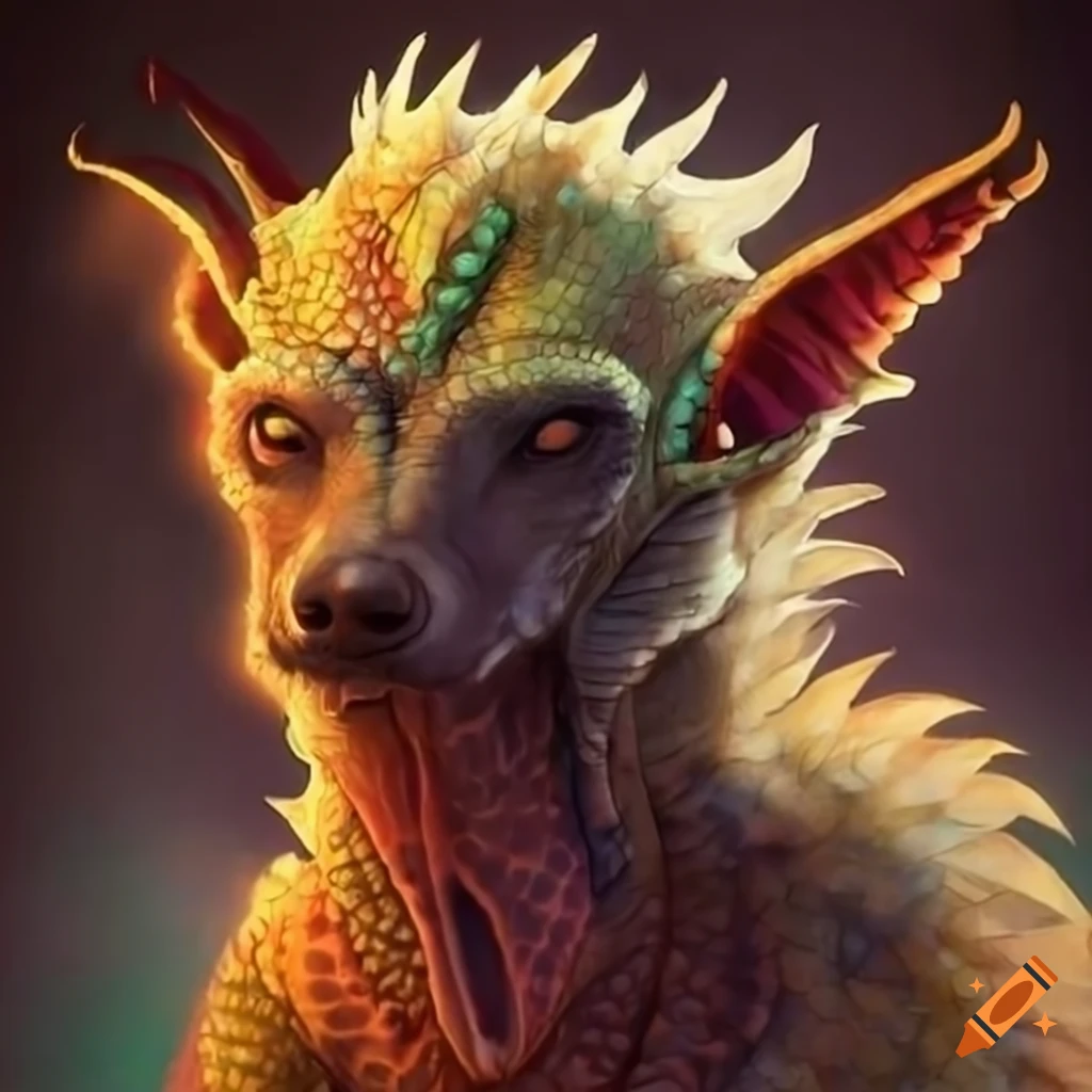 Exotic dragon dog people diversity in arborea on Craiyon