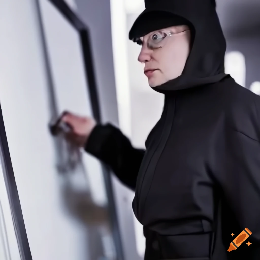 Planning a bank heist with detailed plans on a large whiteboard on Craiyon