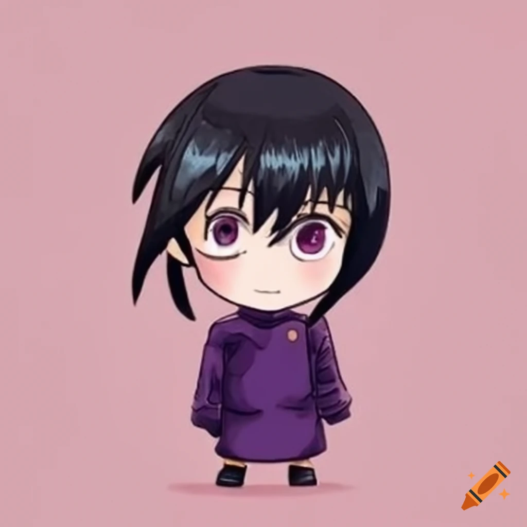 Chibi Mai Zenin from Jujutsu Kaisen standing front view on Craiyon