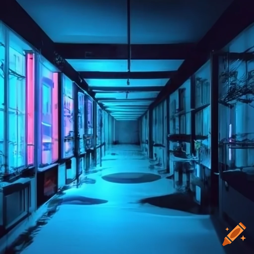 Science lab liminal space on Craiyon