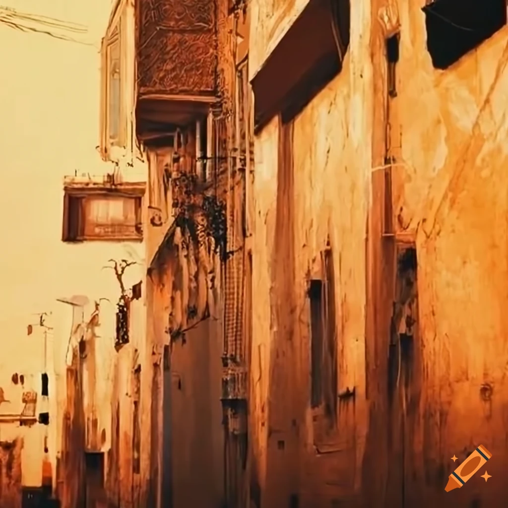Historic kuwaiti street view on Craiyon