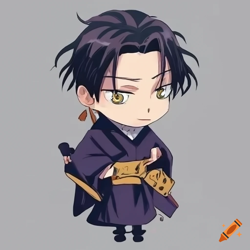 Chibi version of jujutsu kaisen character suguru geto on white ...