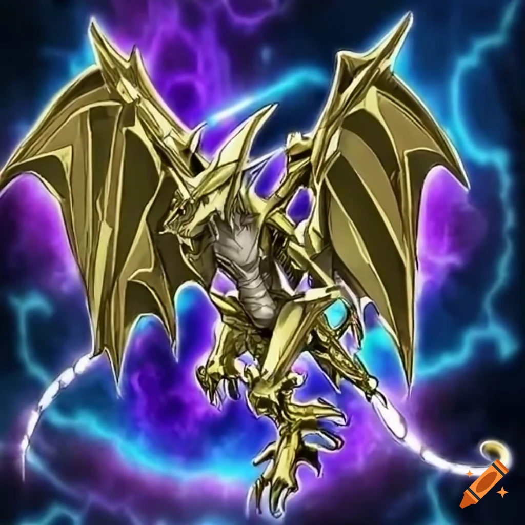 Gold-eyes bronze dragon with bat-like wings in a cosmic setting on Craiyon