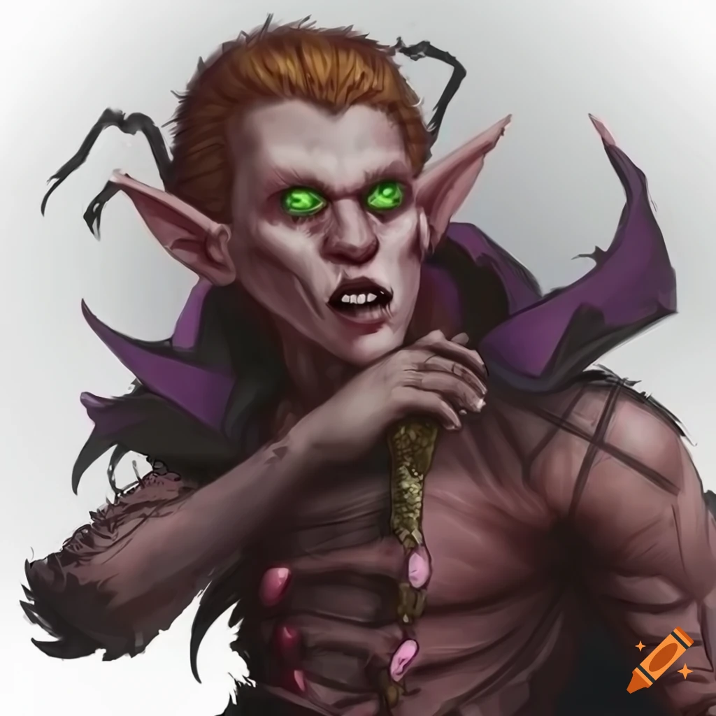 Evil elf character on Craiyon