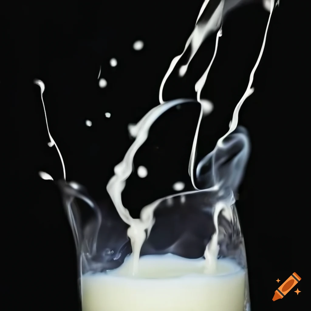 Flowing milk from a jar on Craiyon