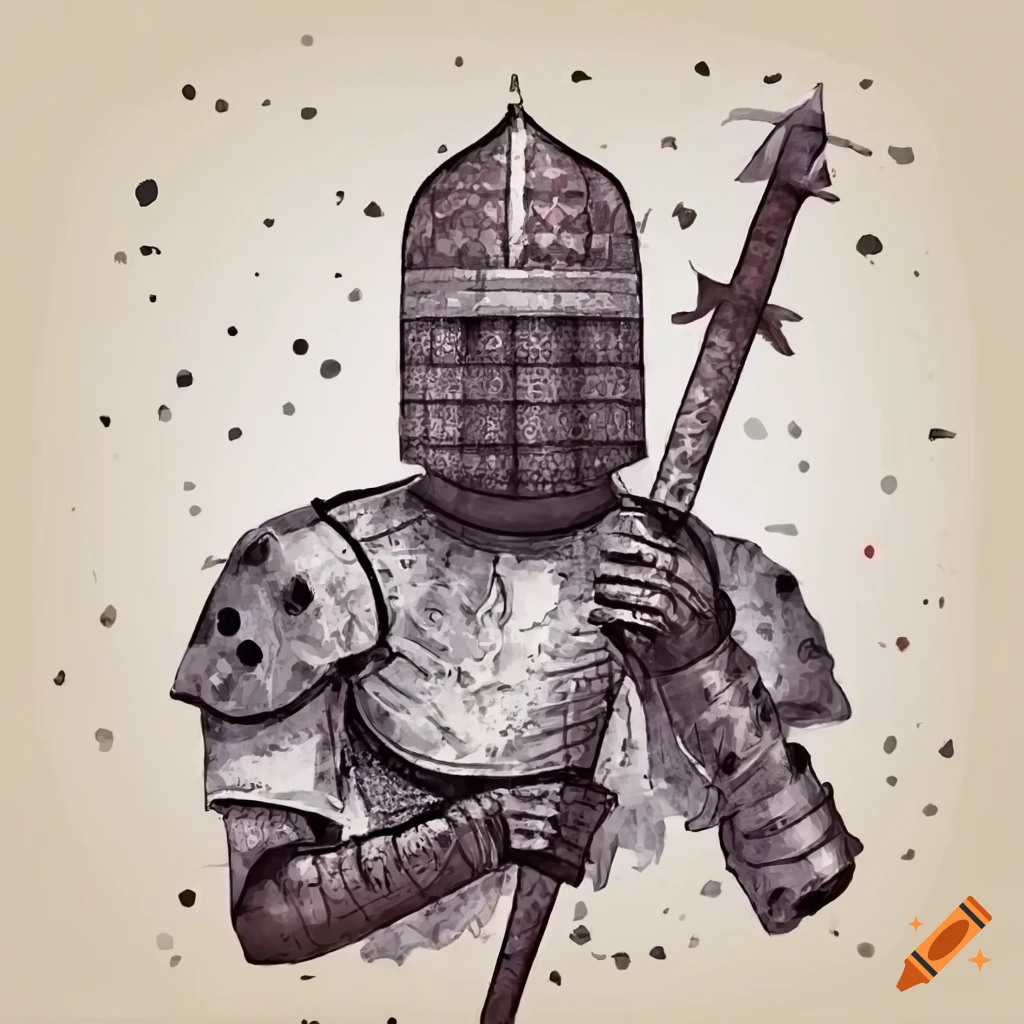 African medieval knight on Craiyon