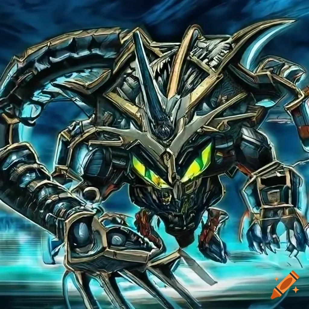 Intricate design of yugioh machine monster on Craiyon