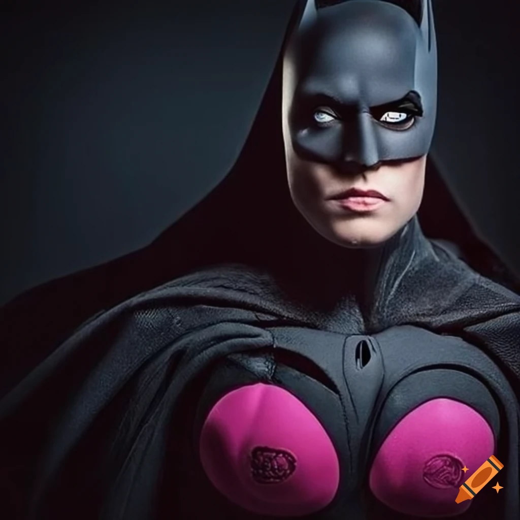 Pink batman design on Craiyon