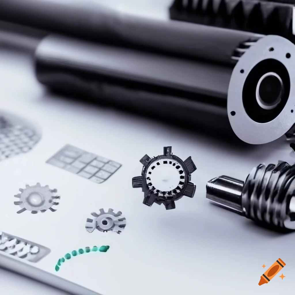 Mechanical engineering and cad software icons on white paper on Craiyon