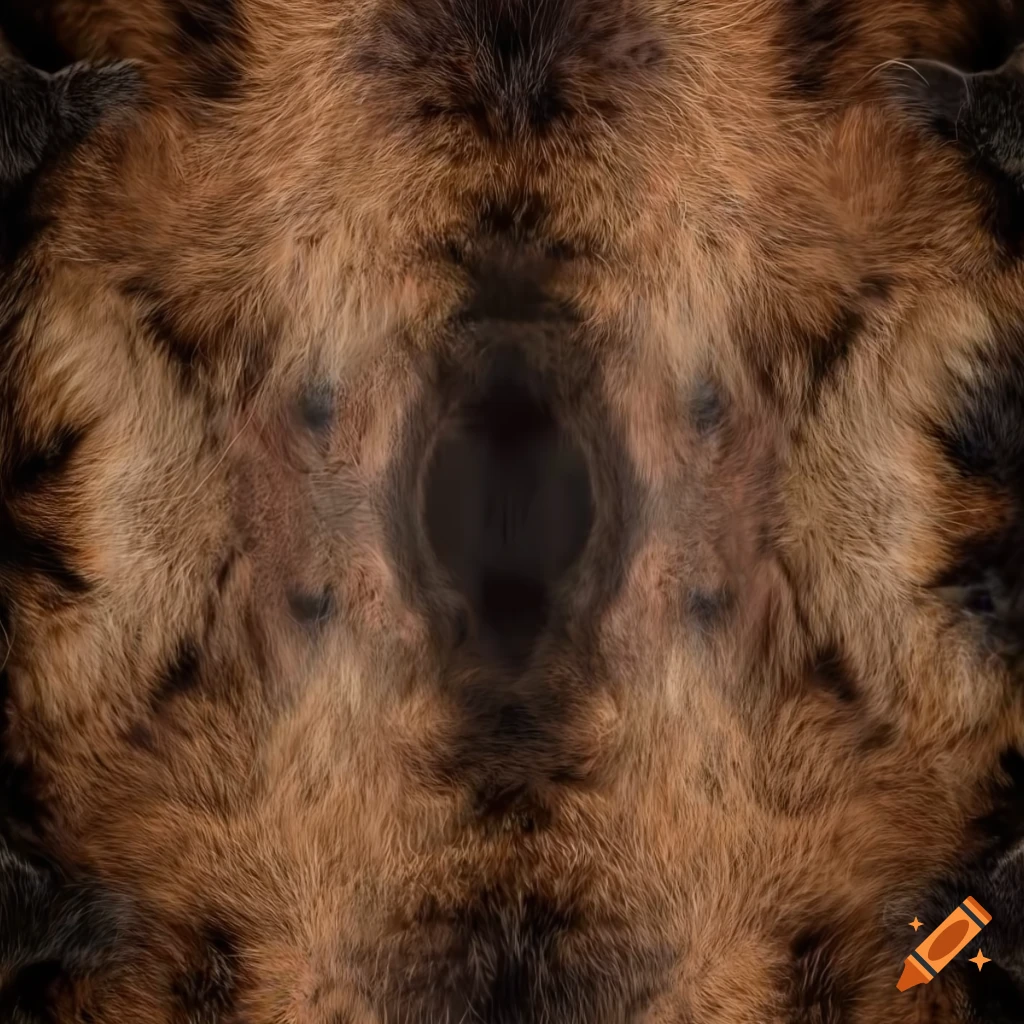 Brown spotted hyena fur pattern on Craiyon