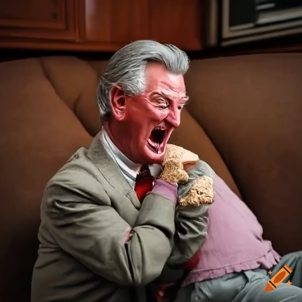 Satirical representation of angry raging traitor Tommy Tuberville as a ...