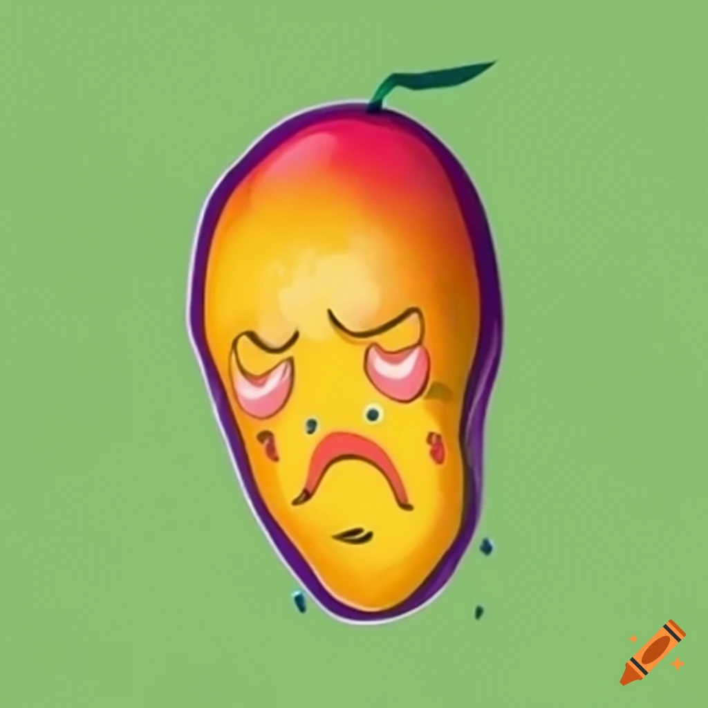 Crying mango fruit on Craiyon