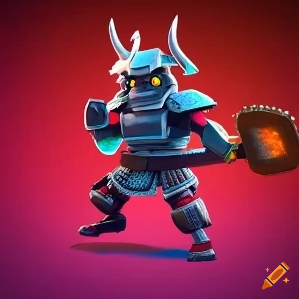Futuristic samurai robot logo inspired by P.E.K.K.A from Clash Royale ...