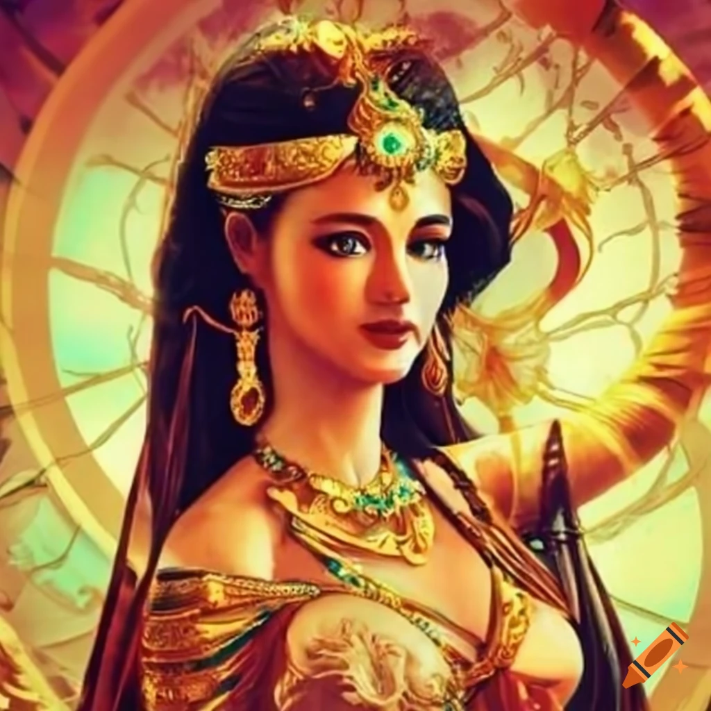 Nine different goddesses on Craiyon