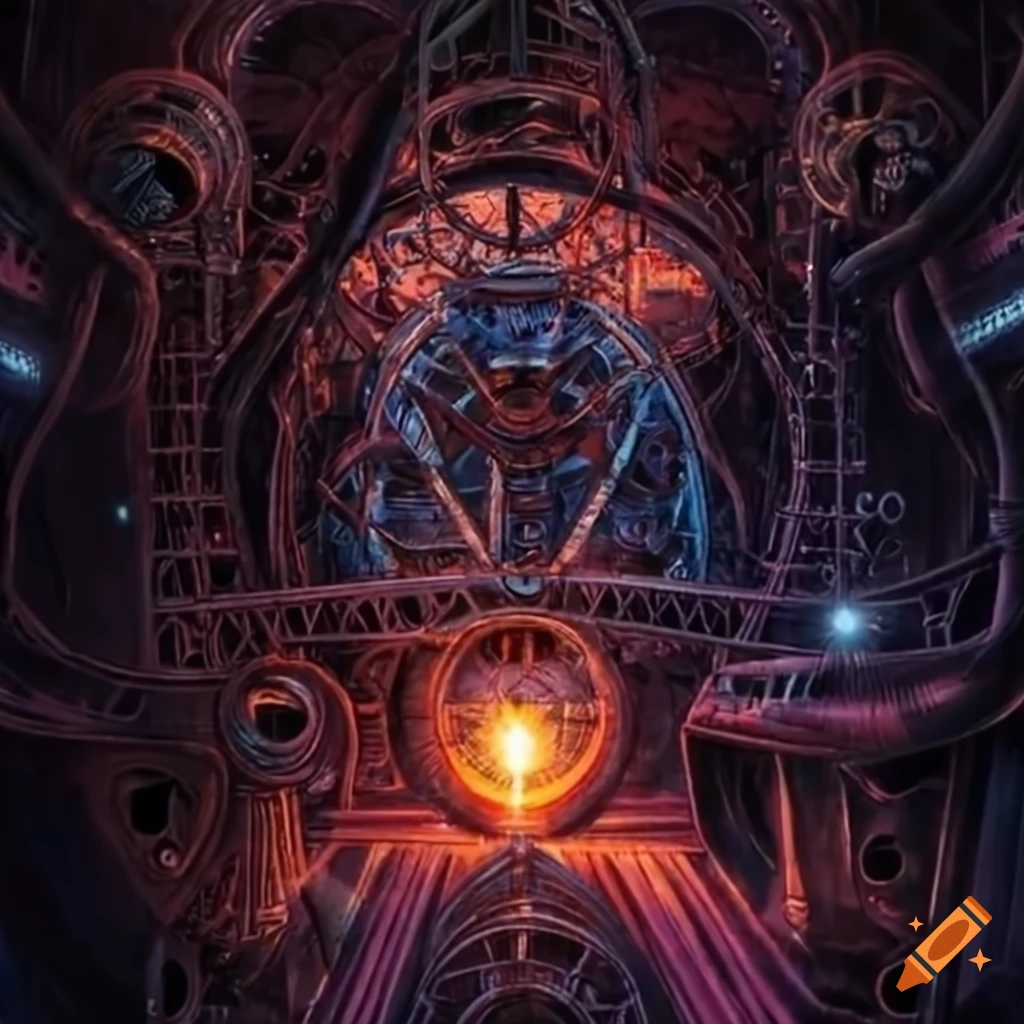 Time-travel machine from the '80s with cables and the triangle time ...