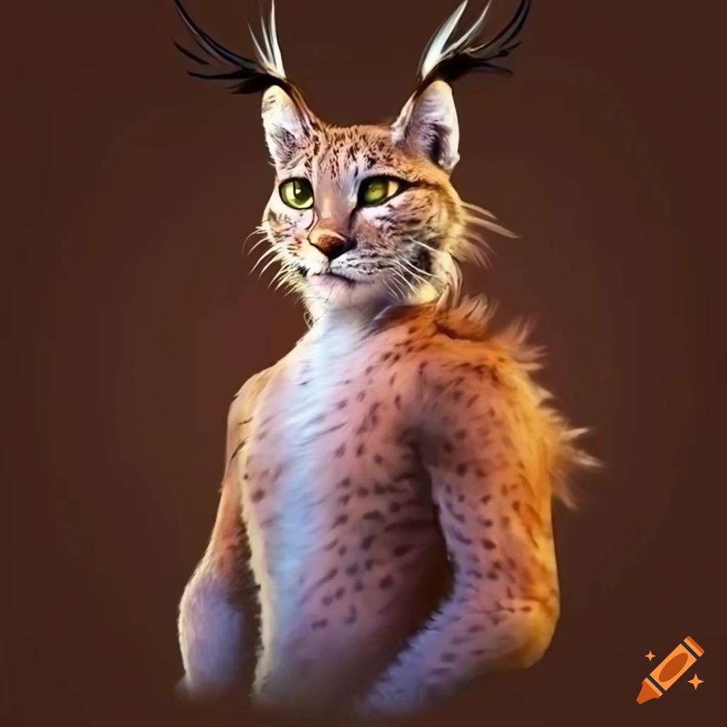 Anthropomorphic lynx character on Craiyon