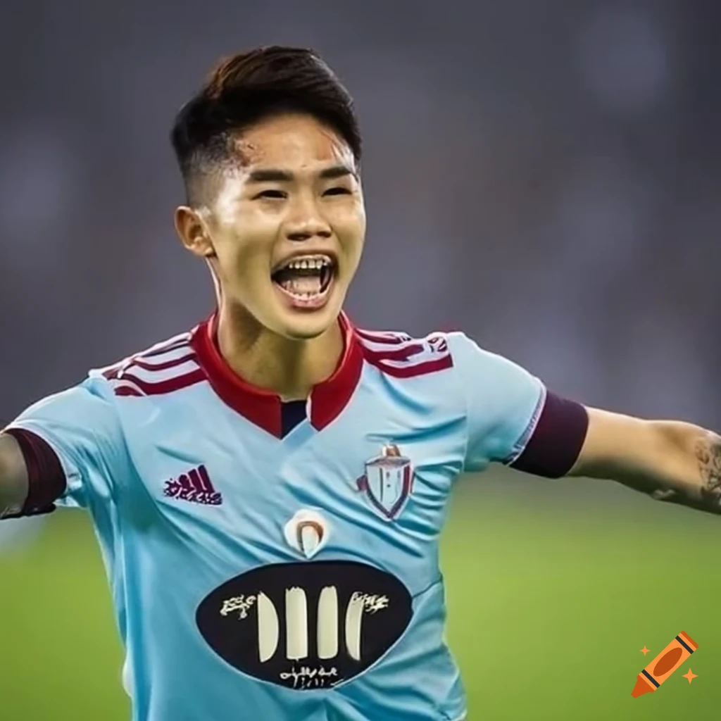 Thai football player playing for Celta, 21 years old on Craiyon
