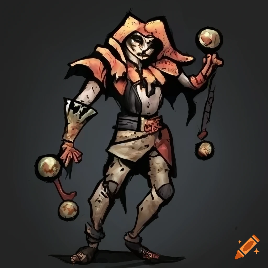 Full body jester inspired by darkest dungeon on Craiyon